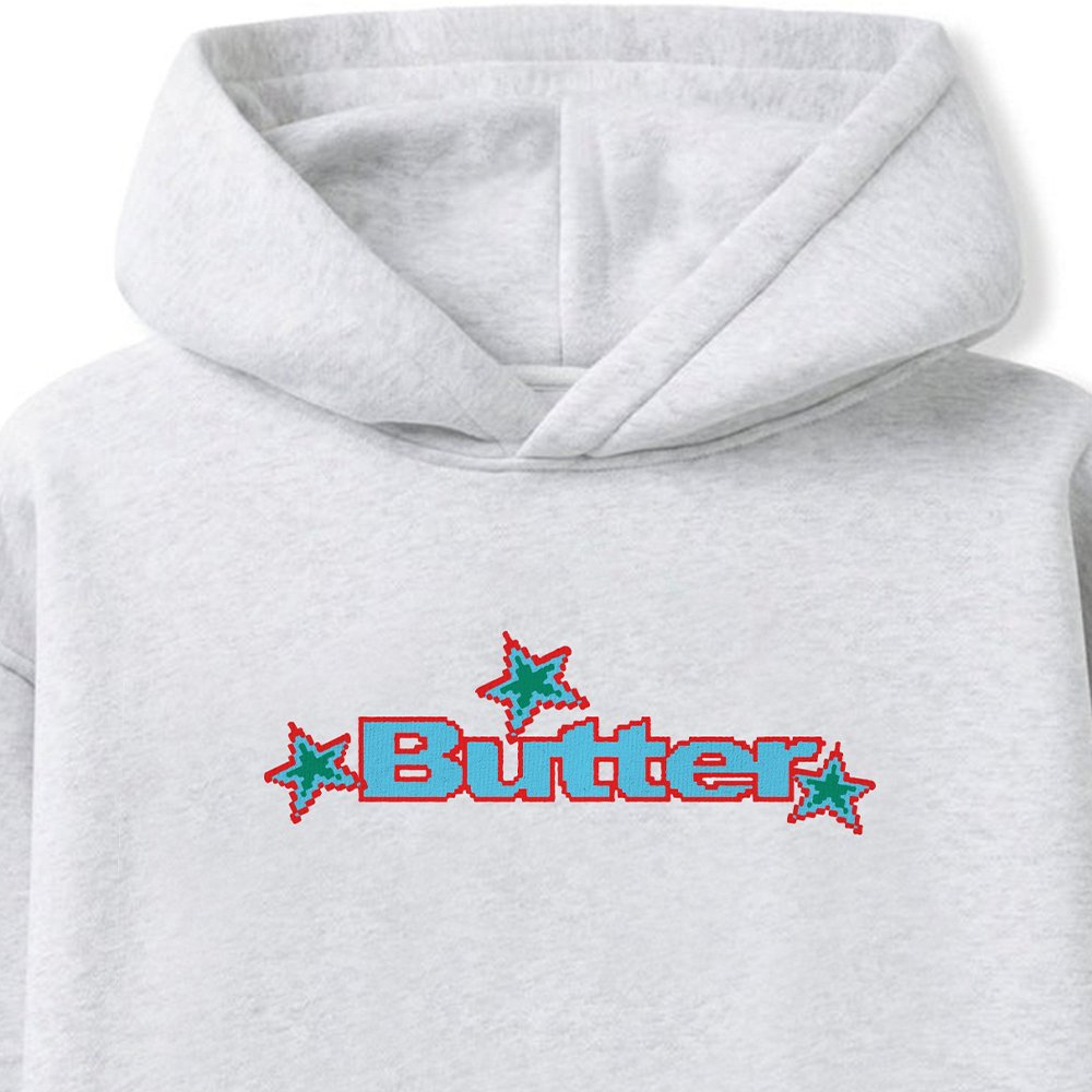 Butter Goods Star Logo Pullover Hoodie Sweat A Capuche - Ash – Streetart.fr